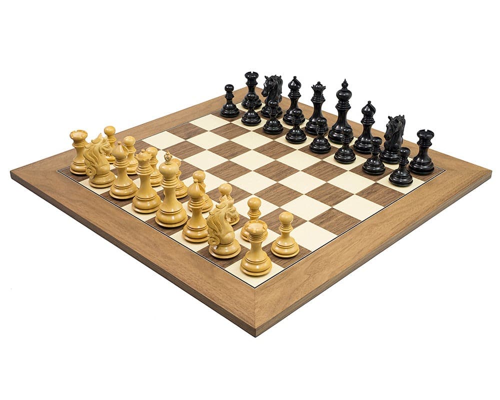 Cavalry Ebony & Walnut Luxury Chess Set | Exquisite Craftsmanship
